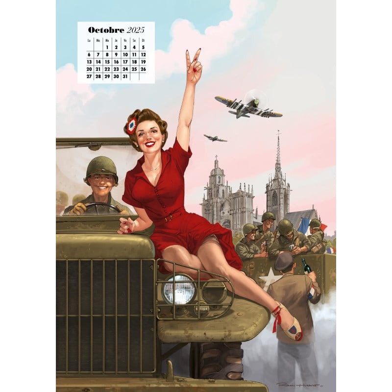 Akim Stripwinkel - Romain Hugault 2025 - Romain Hugault Pin-Up Kalender 2025, Kalender ...