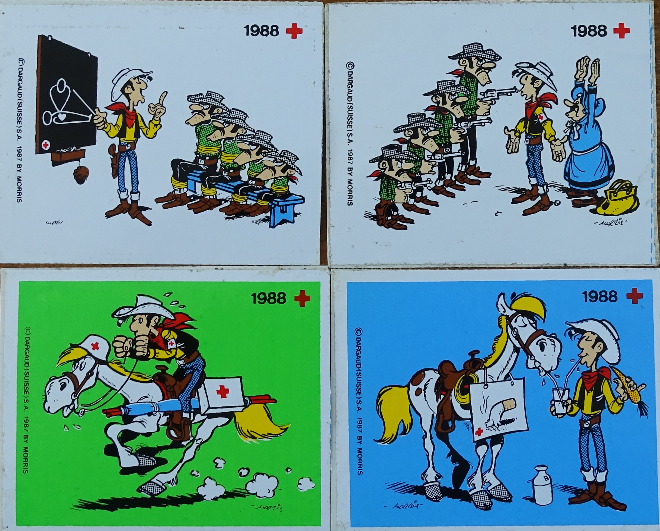 Akim Stripwinkel - Complete set stickers Rode Kruis
