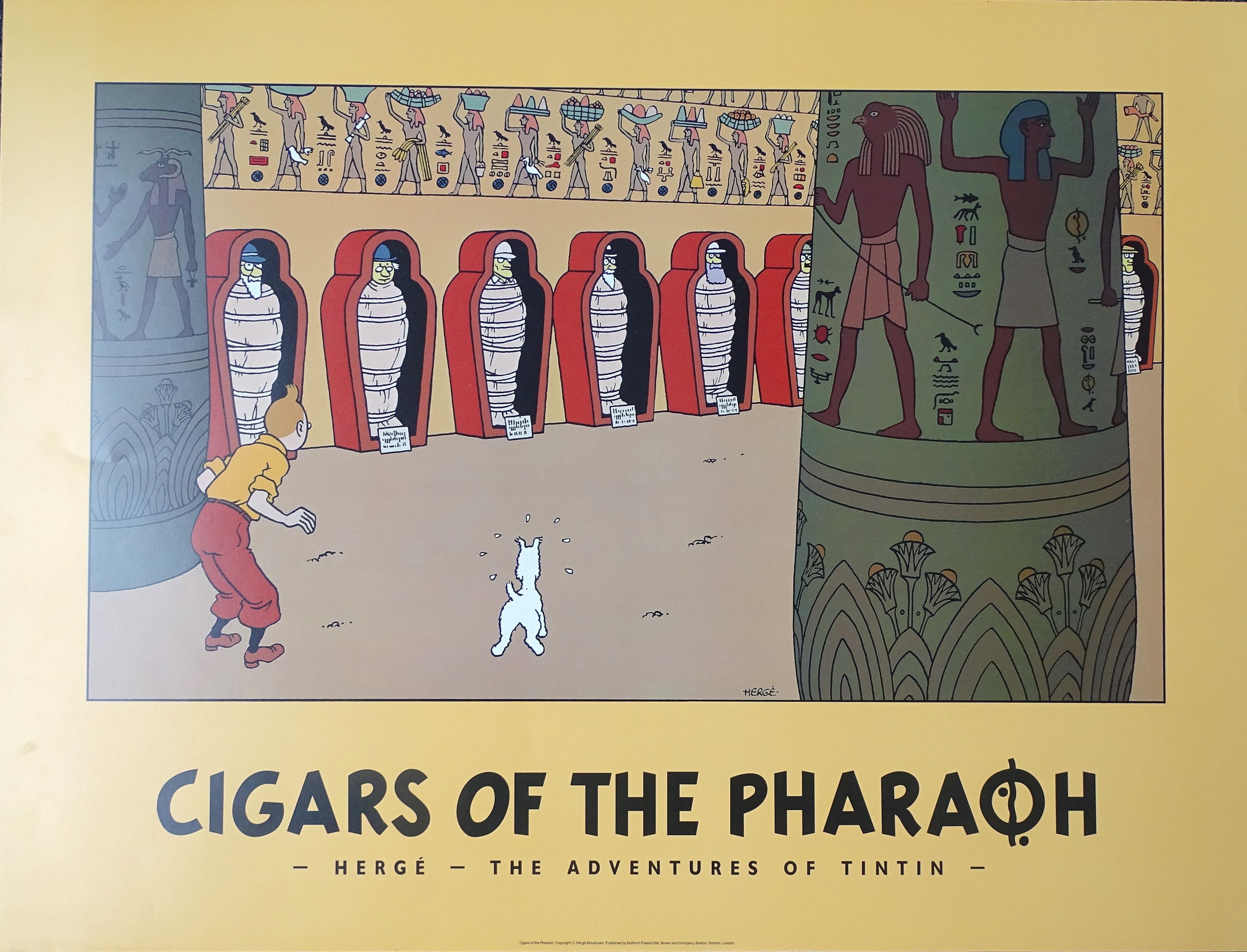 Akim Stripwinkel - Kuifje - poster, Tintin cigars of the Pharaoh